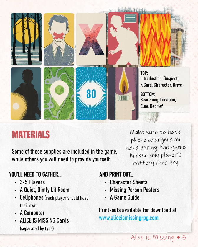 Alice is Missing – A Silent Roleplaying Game Review | Cannibal Halfling ...